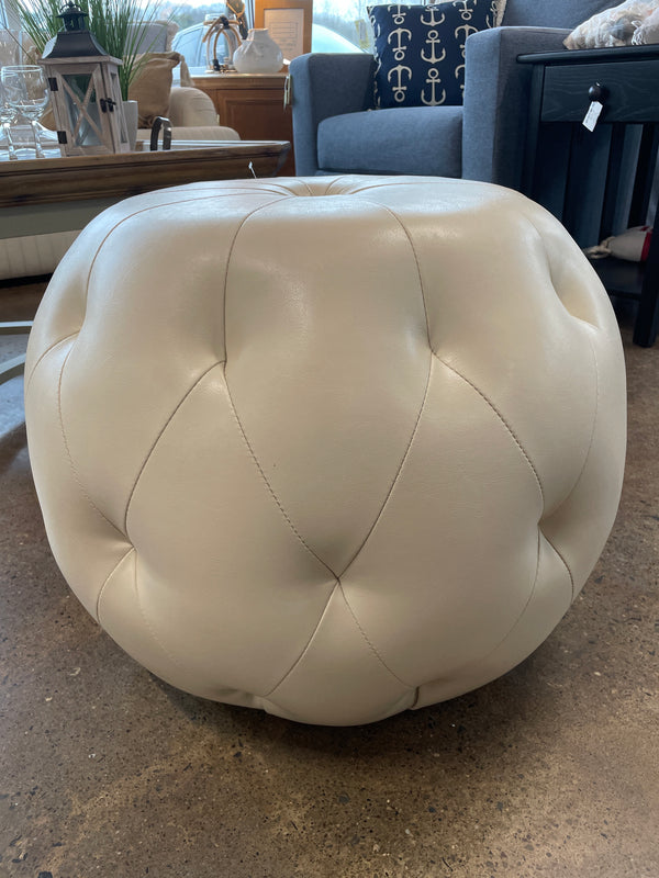 Pier 1 Cream Tufted Ottoman – The Perfect Piece